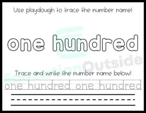 Number Practice Packet Printables: 0-100