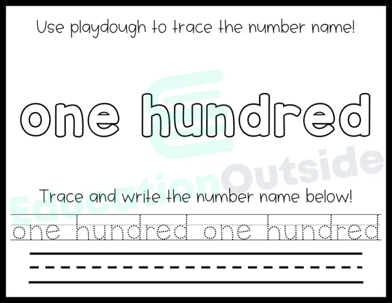 Number Practice Packet Printables: 0-100