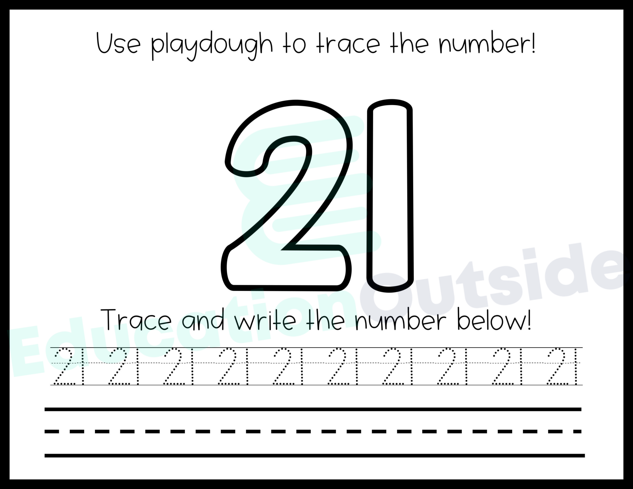 Number Practice Packet Printables: 0-100
