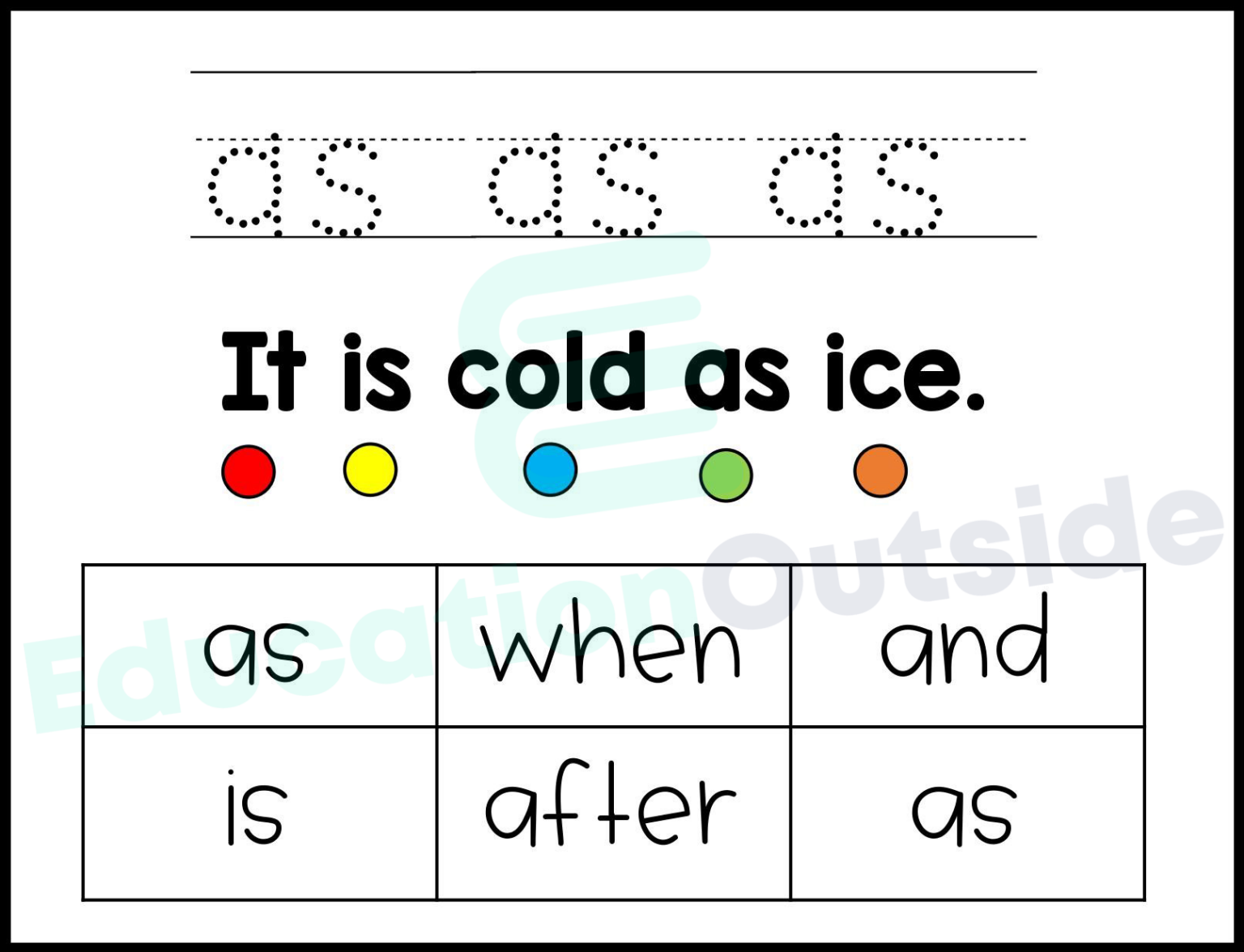 Sight Word Practice Packet - 1st Grade Dolch Words