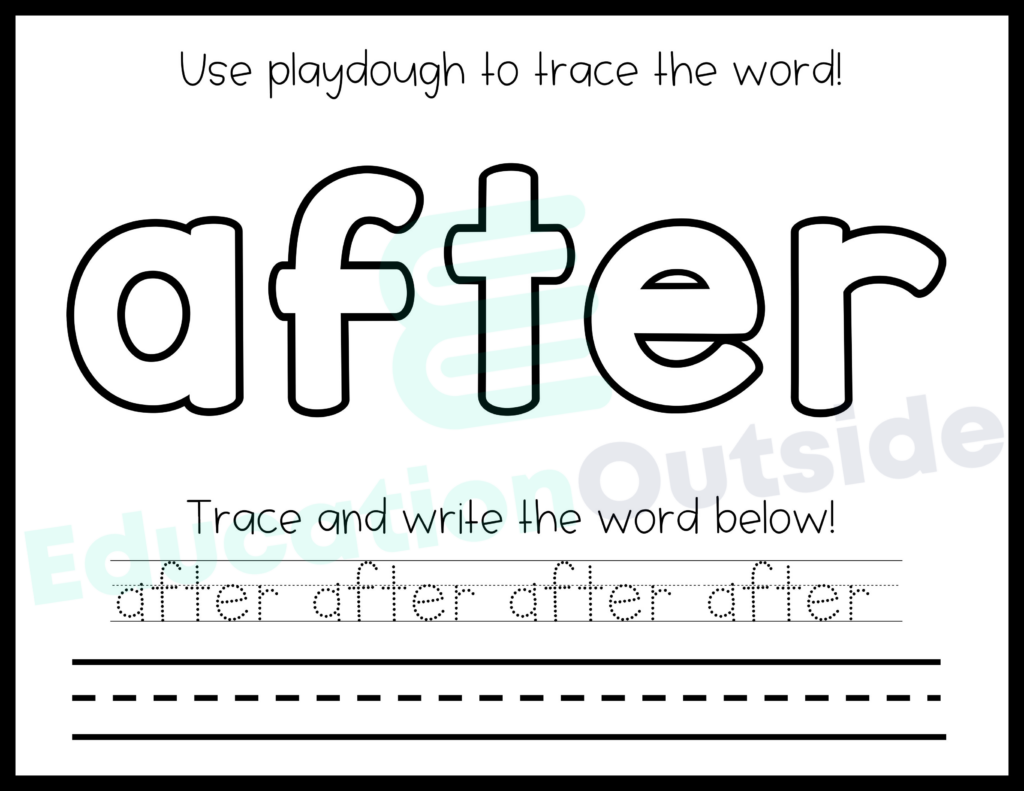 Sight Word Practice Packet - 1st Grade Dolch Words