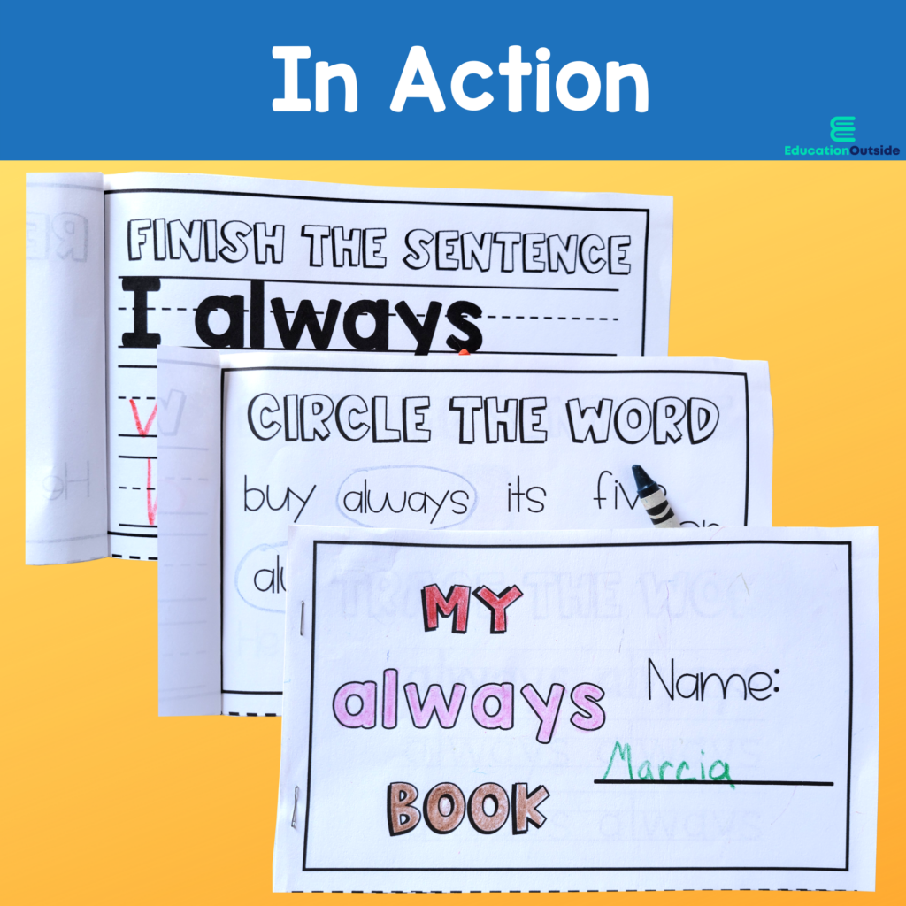Sight Word Practice Packet (2nd Grade Dolch Words)