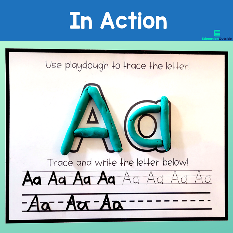 Alphabet Practice Mats: ABC's with Playdough