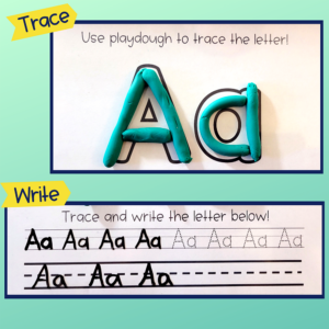 Alphabet Practice Mats: ABC's with Playdough
