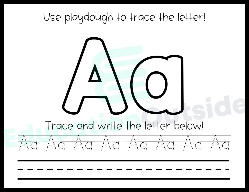 Alphabet Practice Mats: ABC's with Playdough