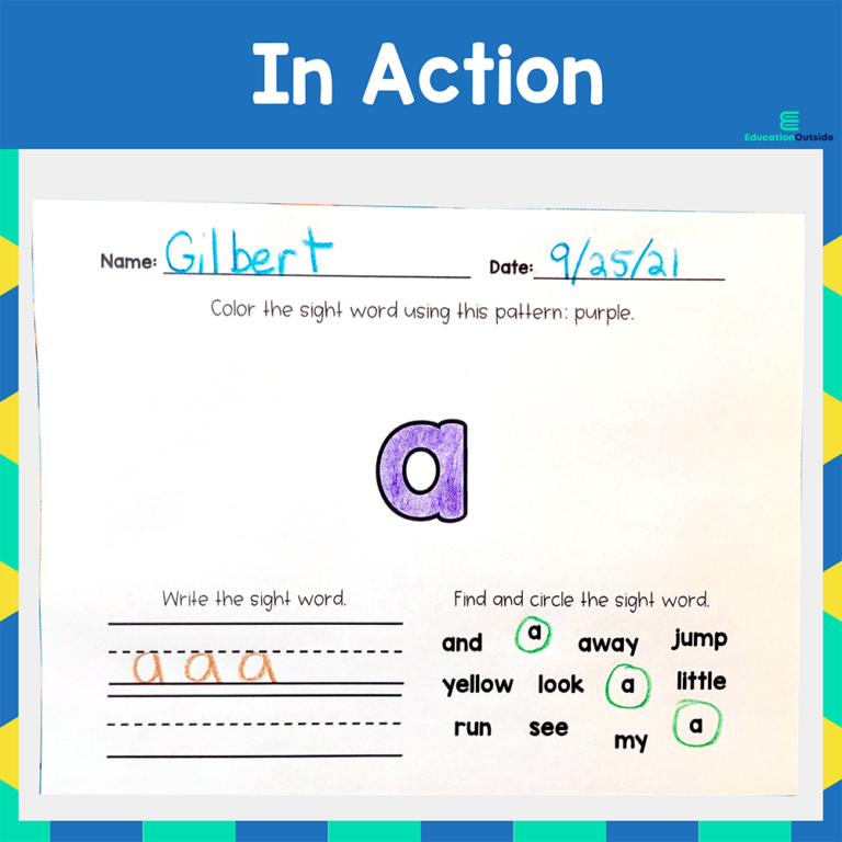 Sight Word Coloring Worksheets (Dolch Pre-Primer) - NO PREP Printable Set