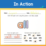 Sight Word Coloring Worksheets (Dolch Primer) - NO PREP Printable Set
