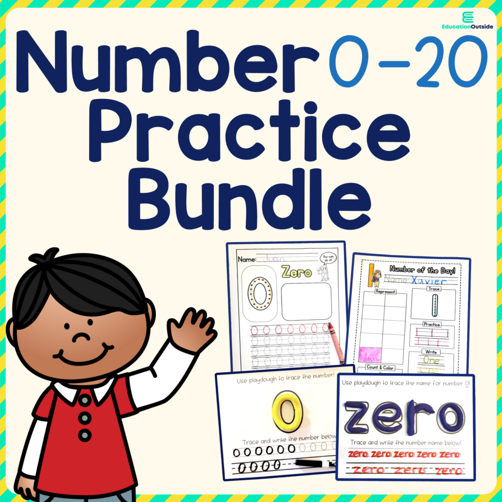 Number Practice Packet Printables: 0-20