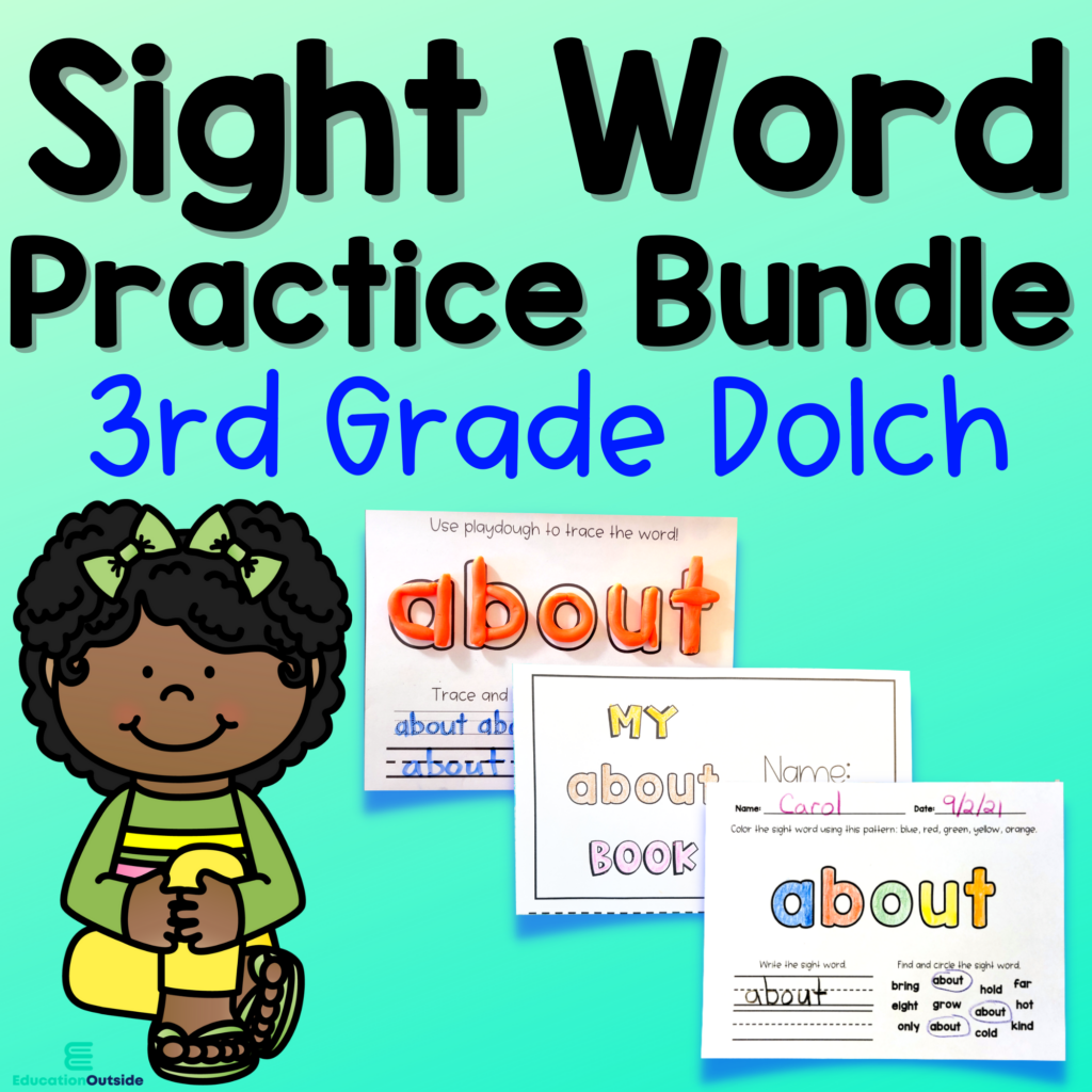 Sight Word Practice Packet (3rd Grade Dolch Words)