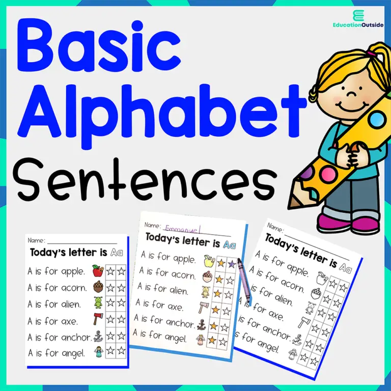 Basic Alphabet Sentences - NO PREP - Letter Sounds