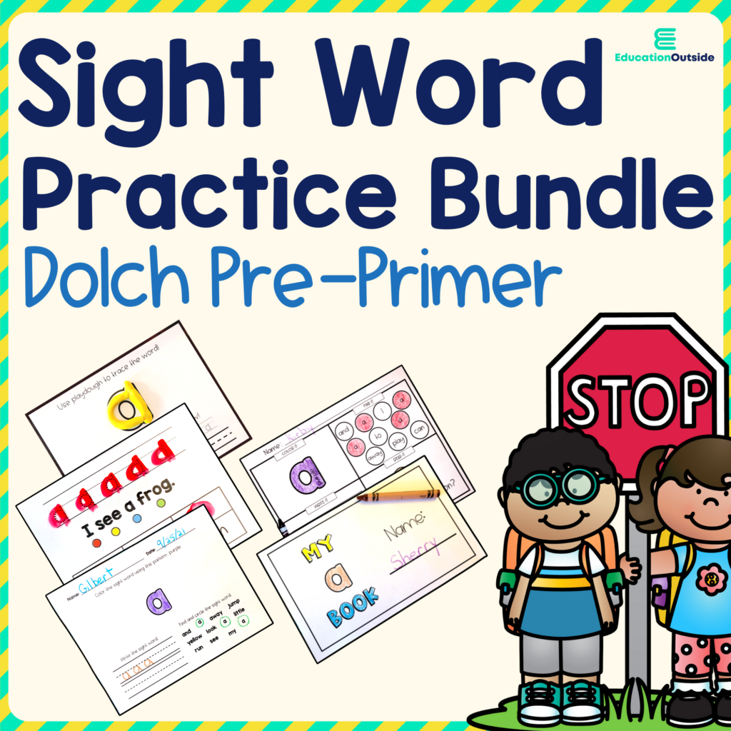 Sight Word Practice Packet (Dolch Pre-Primer Words)
