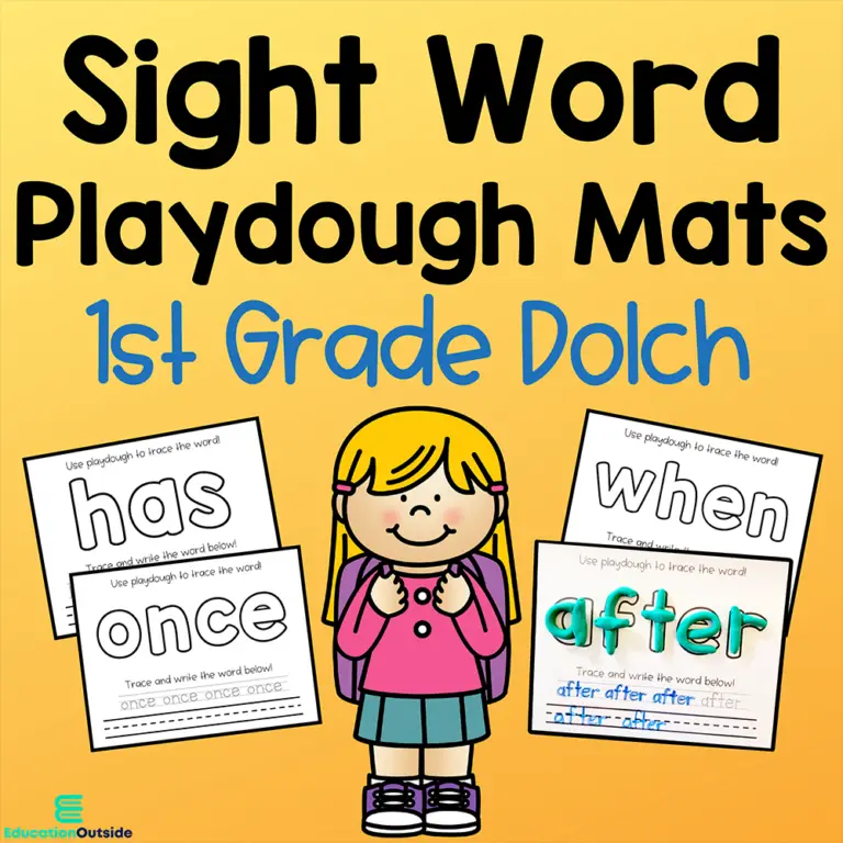 Sight Word Playdough Mats (1st Grade Dolch) - Printable Set