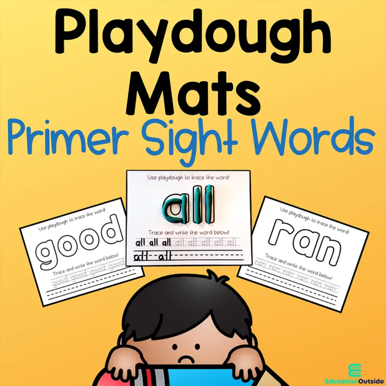 Dolch Primer Sight Word Playdough Mats - Printable Set