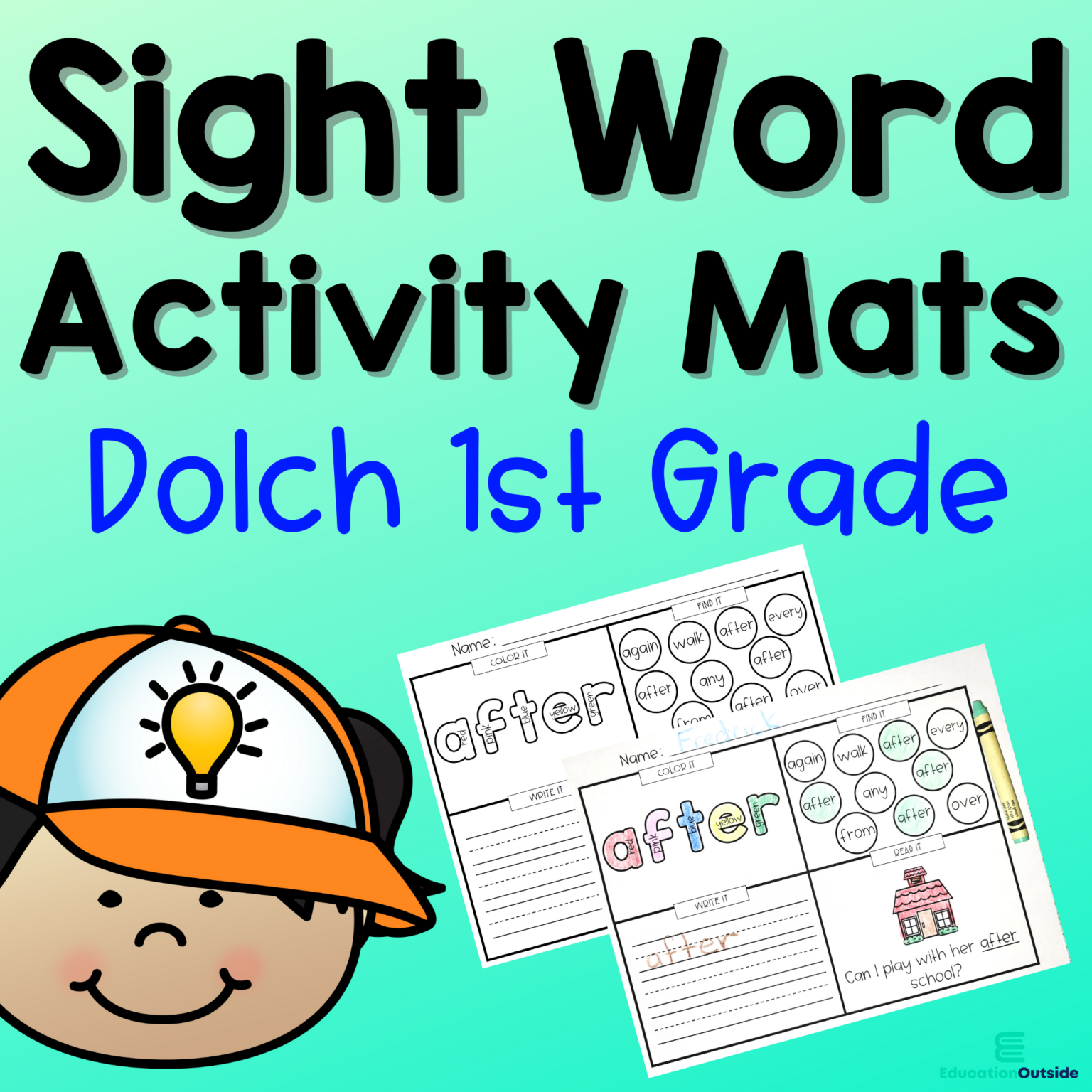 No Prep 1st Grade Dolch Sight Word Activity Mats