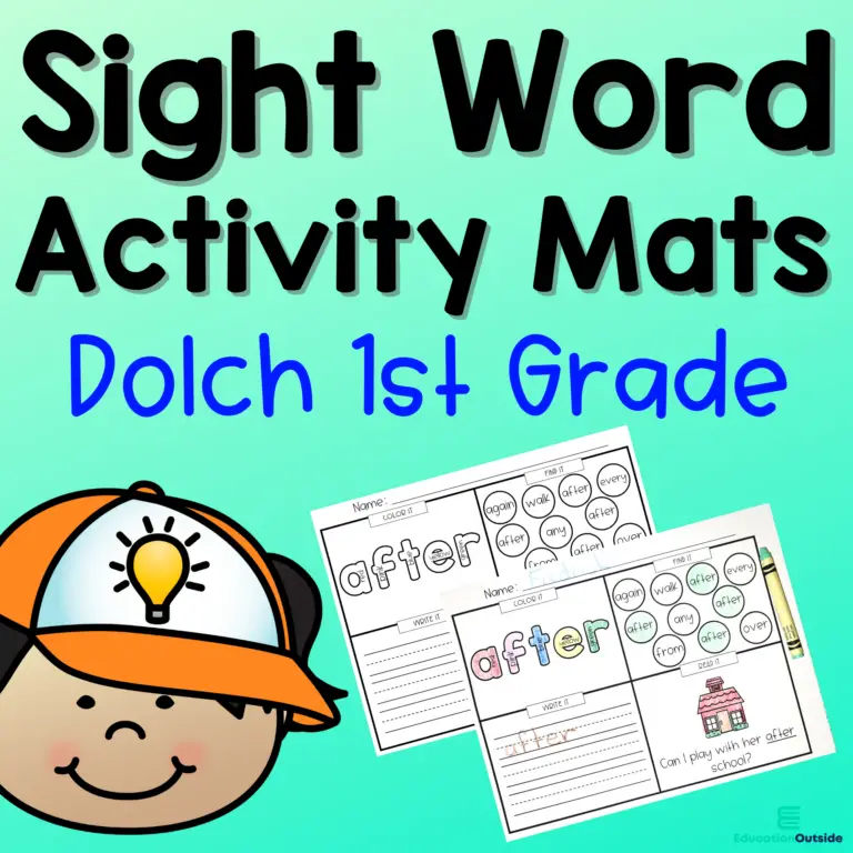 No Prep 1st Grade Dolch Sight Word Activity Mats