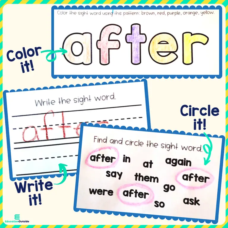 Sight Word Coloring Worksheets (1st Grade Dolch) - NO PREP Printable Set