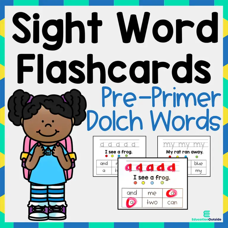 Sight Word Pocket Flashcards: Dolch Pre-Primer