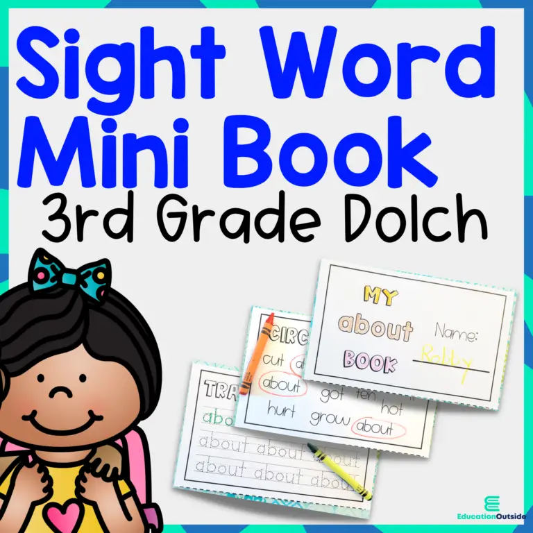 3rd Grade Dolch Sight Word Mini Books (Color and B&W Versions Included)