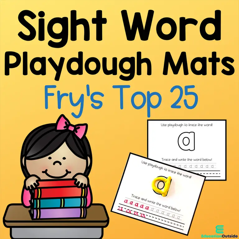 Sight Word Playdough Mats (Fry's Top 25) - Printable Set
