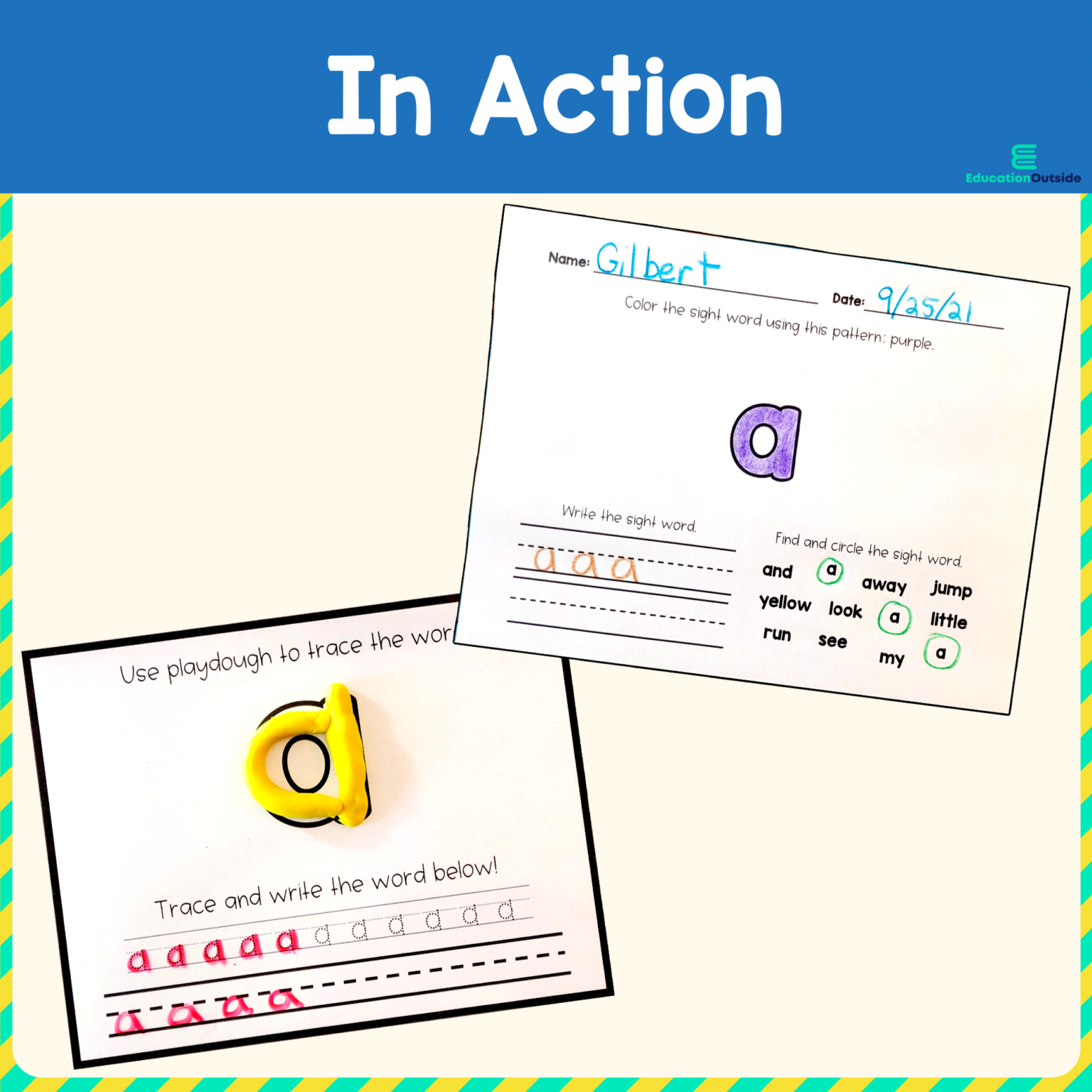 Sight Word Practice Packet (Dolch Pre-Primer Words)