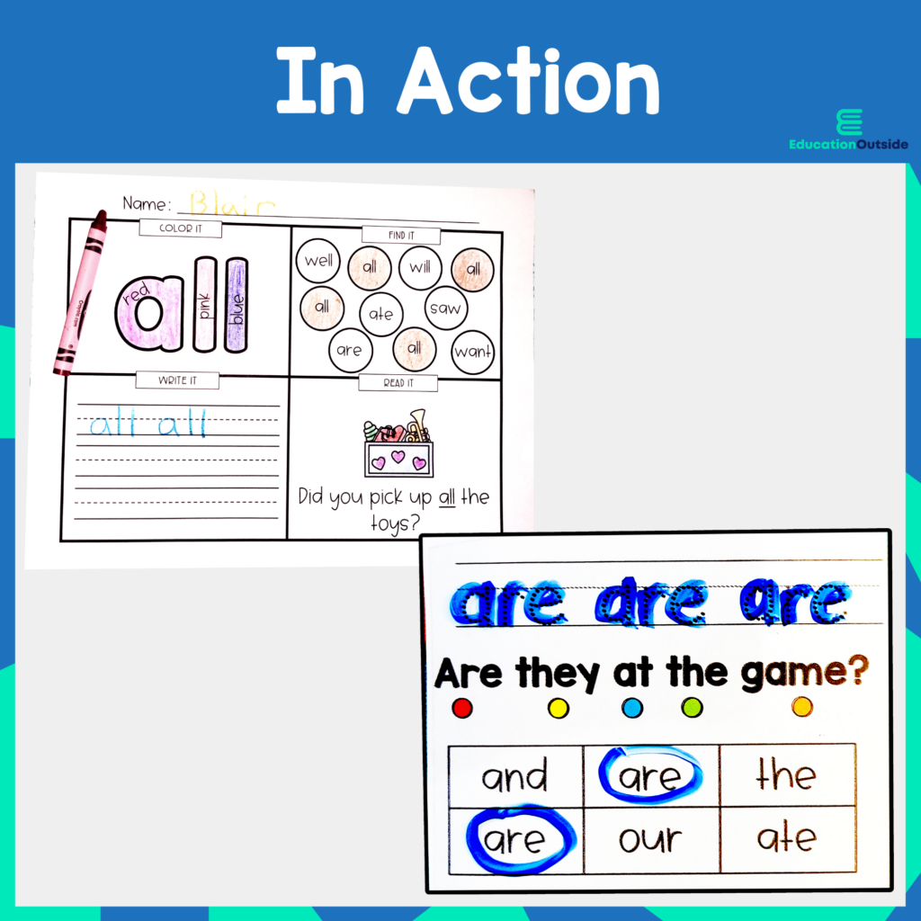 Sight Word Practice Packet (Dolch Primer Words)