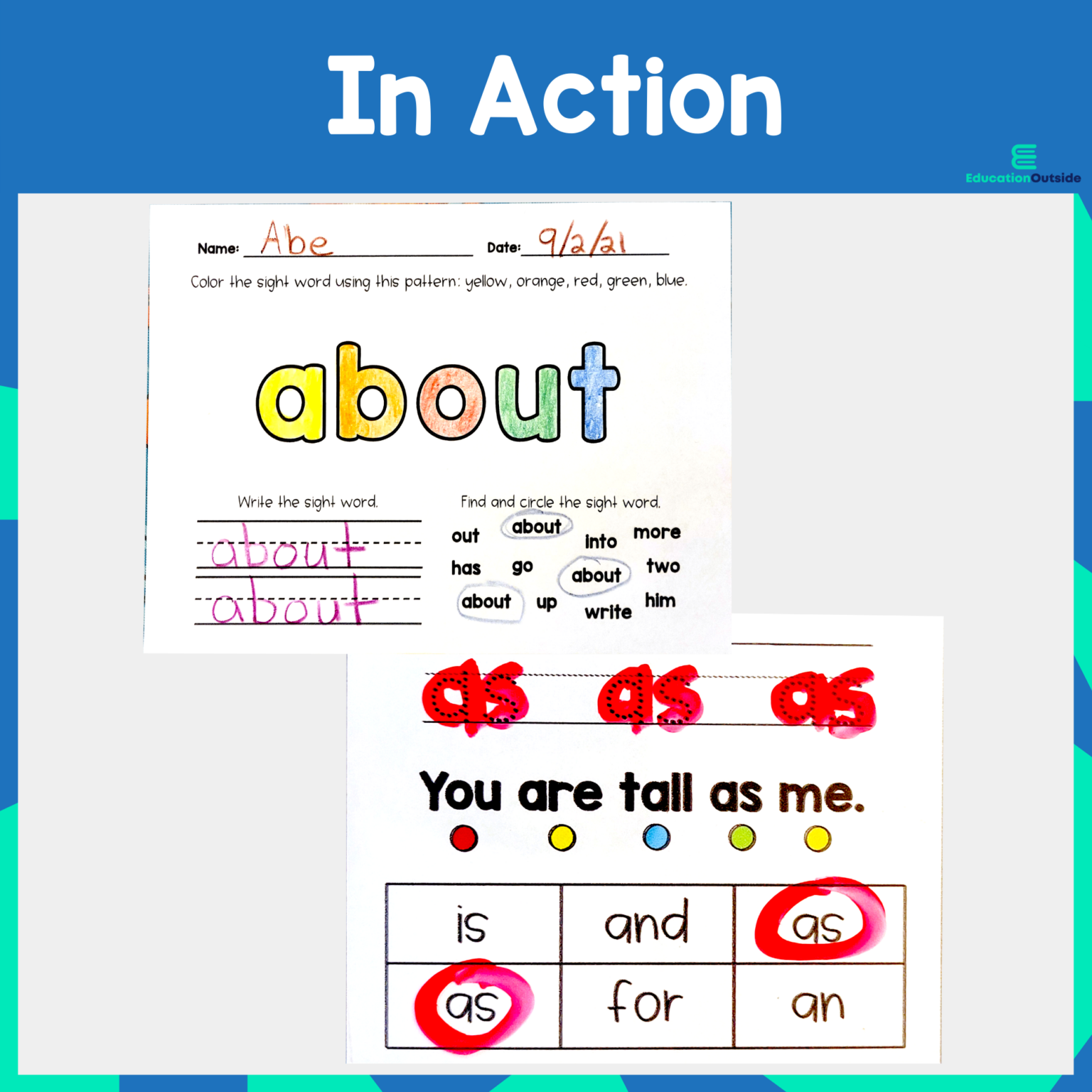 Sight Word Practice Packet- Fry's First 100