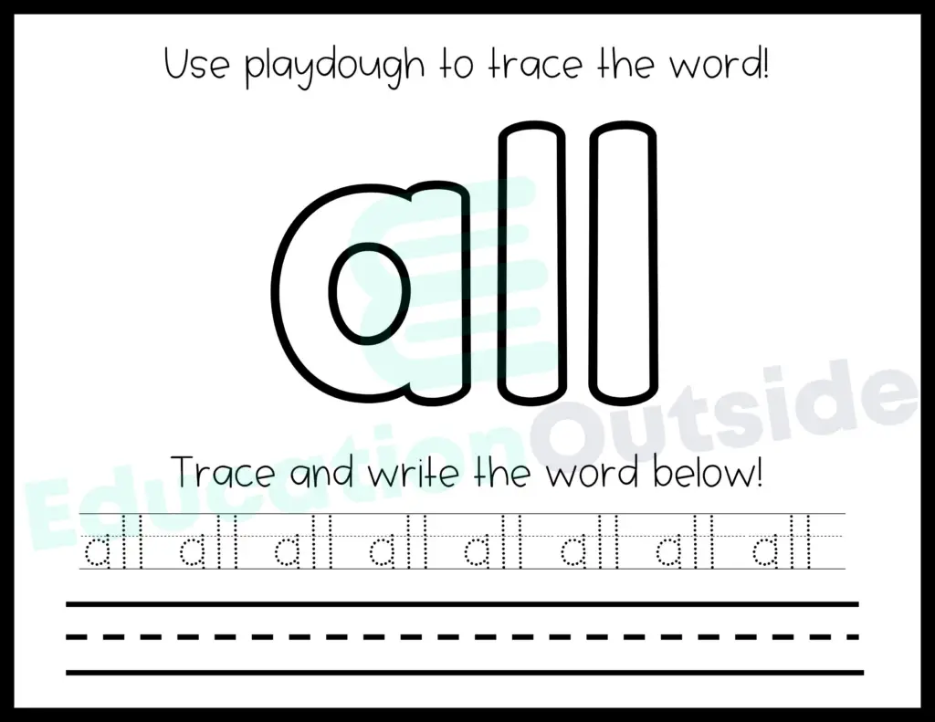 Sight Word Practice Packet (Fry's 26-50)