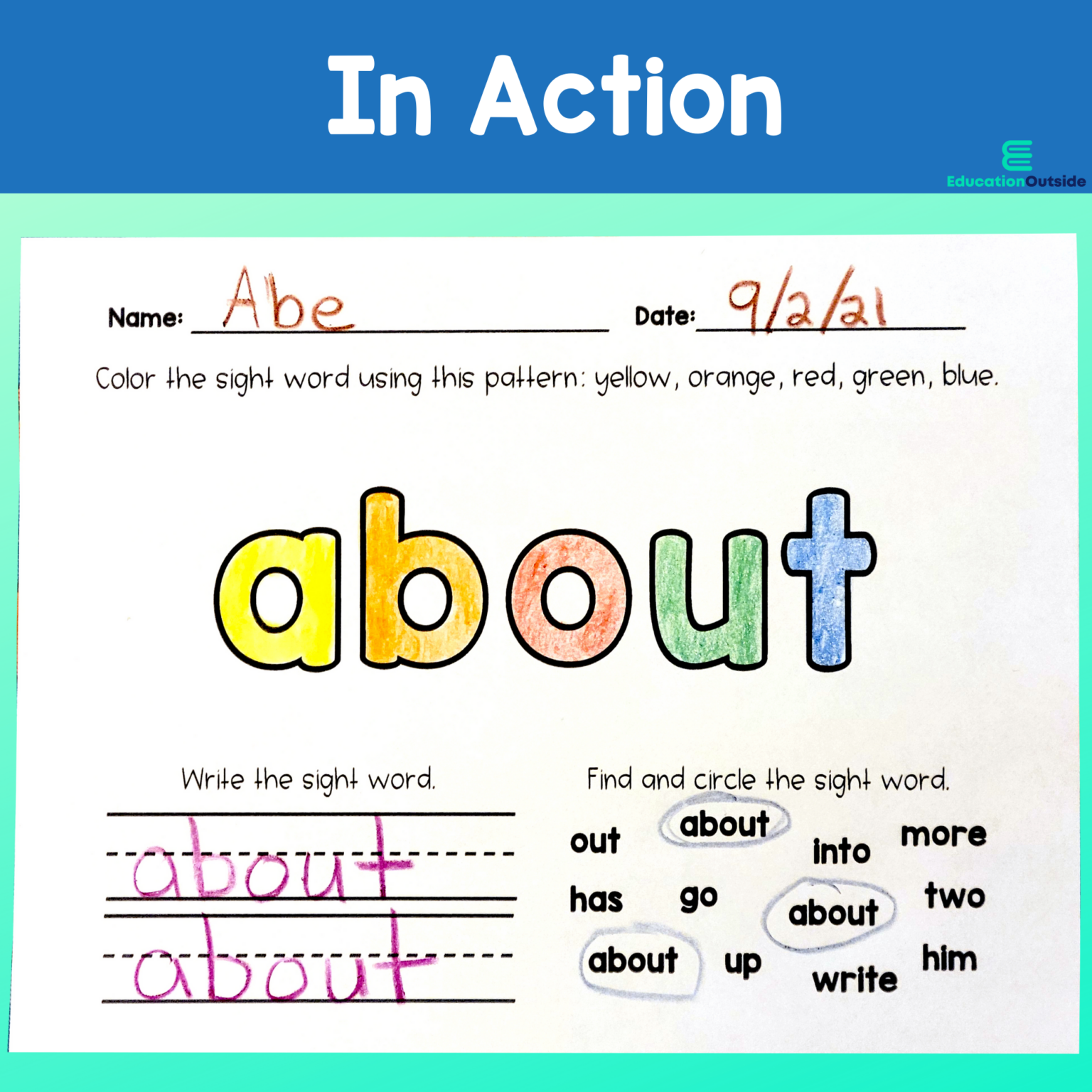Sight Word Practice Packet (Fry's 51-75)