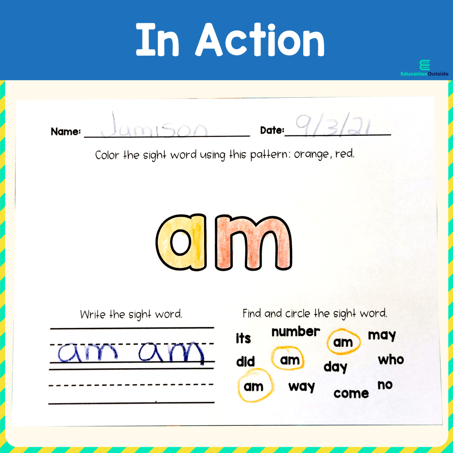 Sight Word Practice Packet (Fry's 76-100)