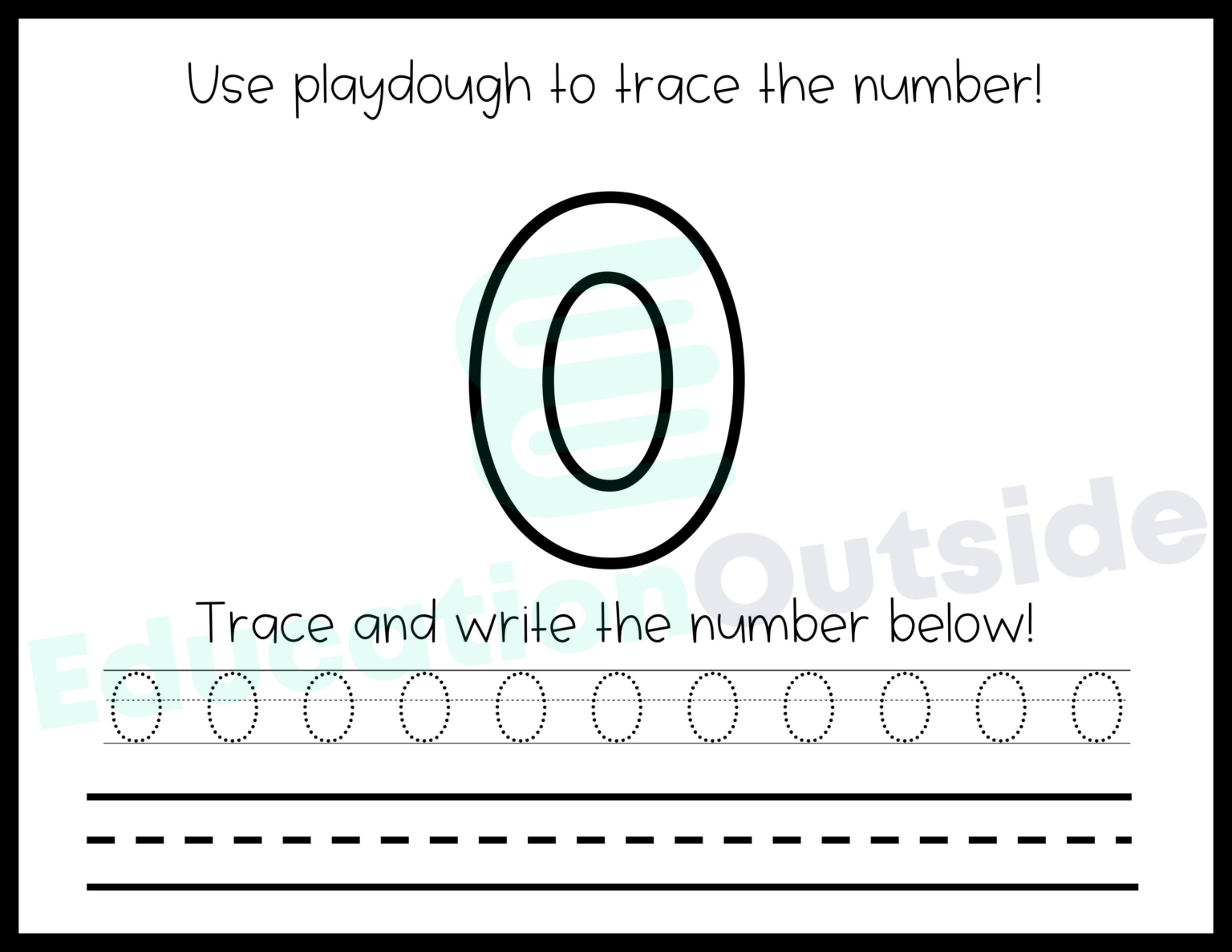 Number Playdough Mats: 0-20 - Identification & Fine Motor Enhancement