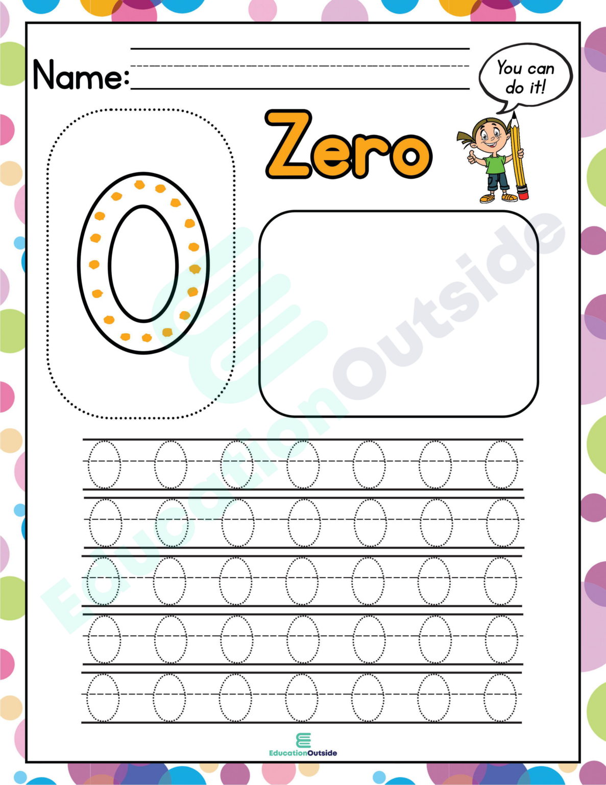 Tracing Numbers 0-20 Worksheets | Trace and Count