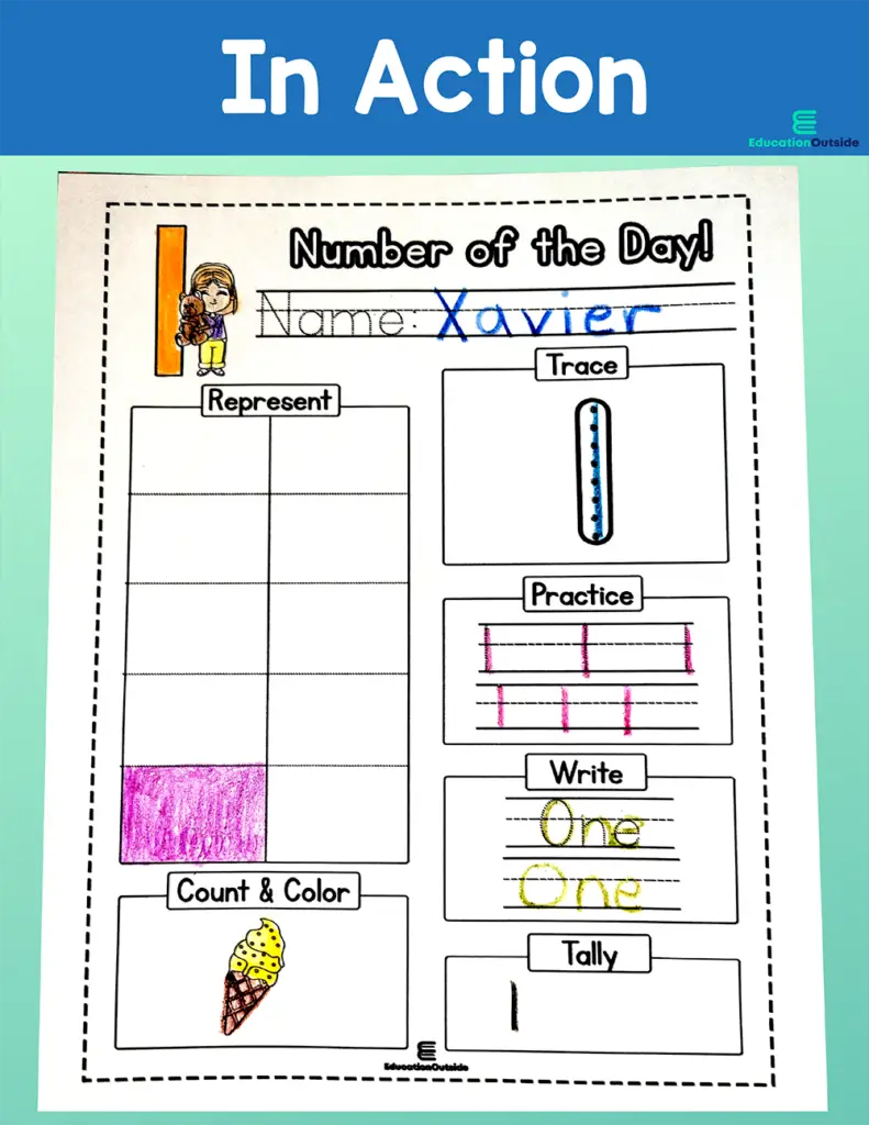 Number of the Day Printables: 0-20 (Color and B&W Included)