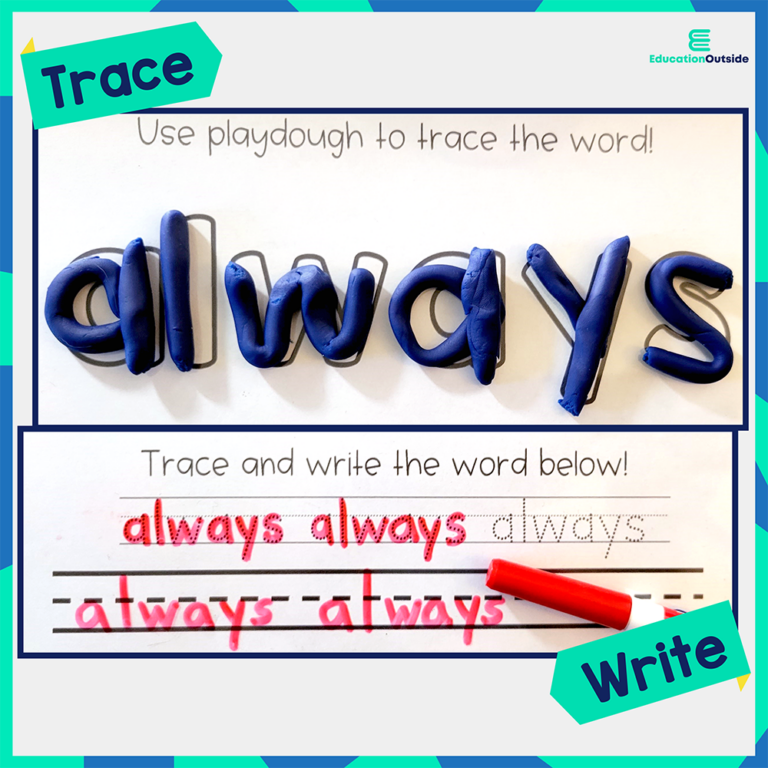 Sight Word Playdough Mats (2nd Grade Dolch) - Printable Set