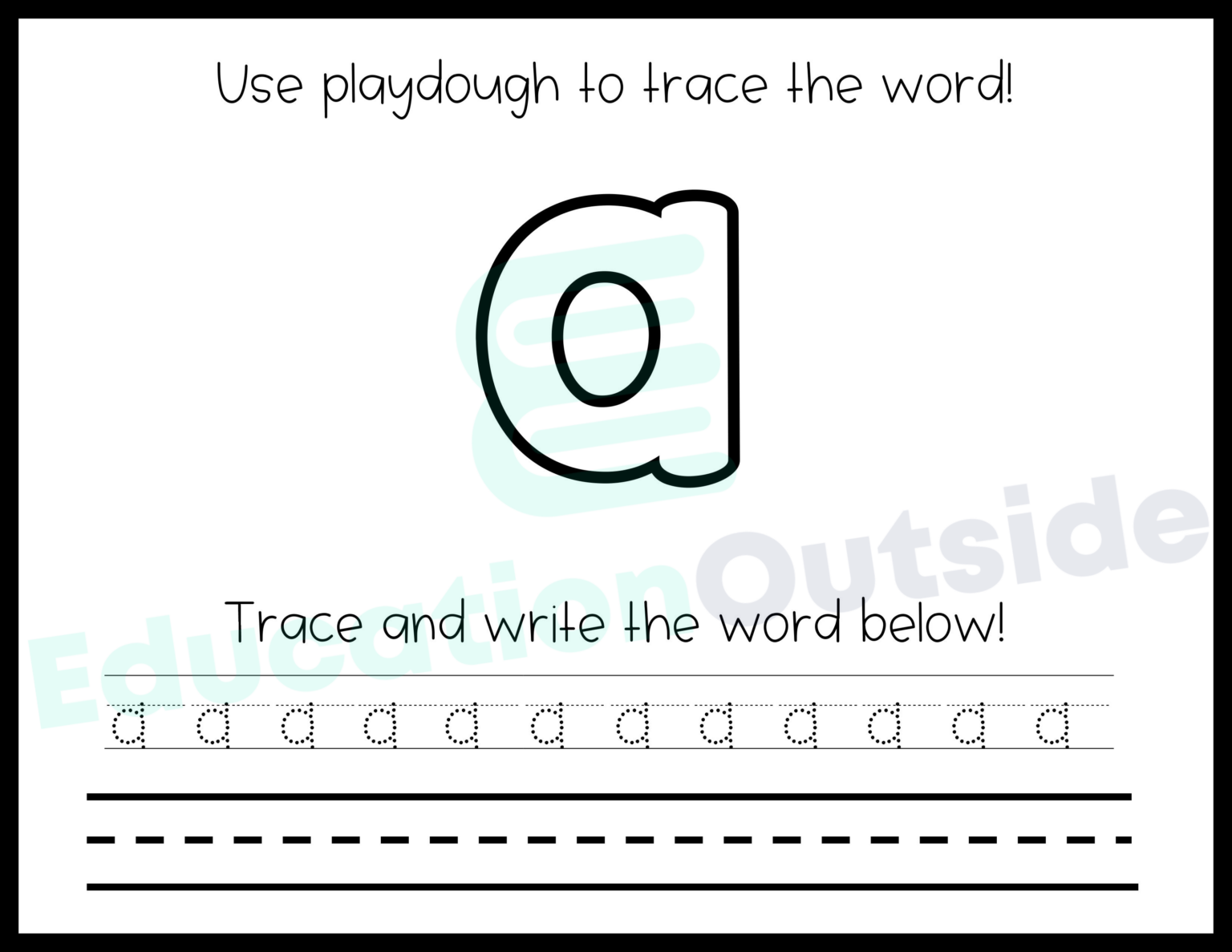 Dolch Pre-Primer Sight Word Playdough Mats - Printable Set