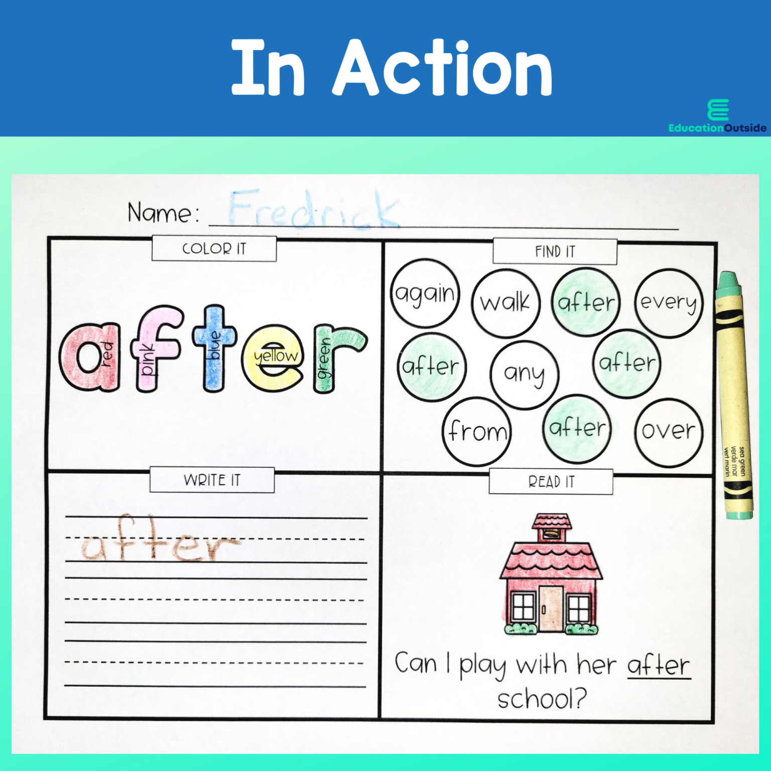 No Prep 1st Grade Dolch Sight Word Activity Mats