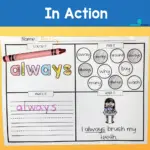 No Prep 2nd Grade Dolch Sight Word Activity Mats