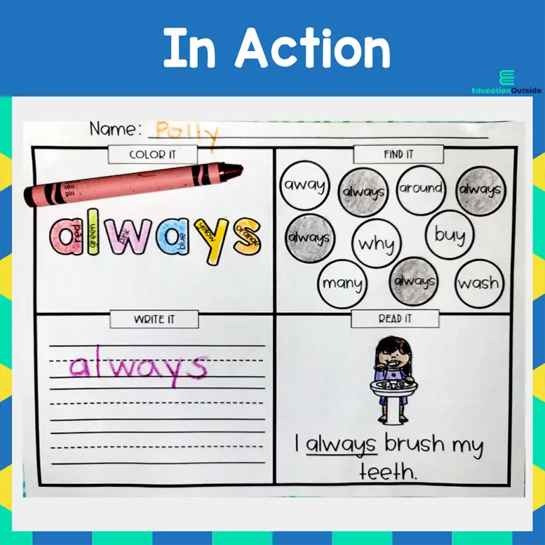 Dolch Pre-Primer to 2nd Grade Sight Words Activity Mat Packet