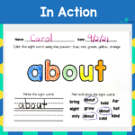 Sight Word Coloring Worksheets (3rd Grade Dolch) - NO PREP Printable Set