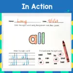 Fry's First 100 Sight Word Coloring Worksheets - NO PREP Printable Set