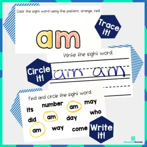 Sight Word Coloring Worksheets (Fry's Top 76-100) - NO PREP Printable Set