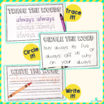 2nd Grade Dolch Sight Word Mini Books (Color and B&W Versions Included)