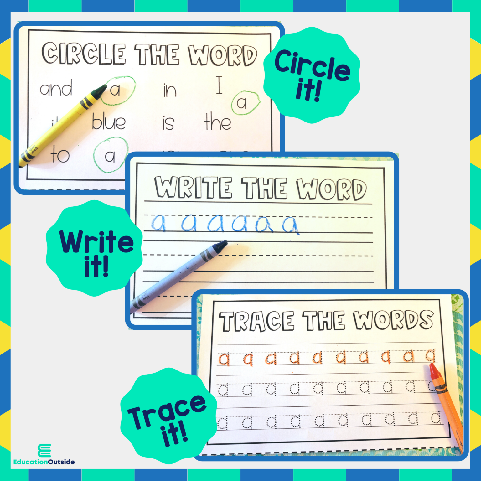 Dolch Pre-Primer Sight Word Mini Books (Color and B&W Versions Included)