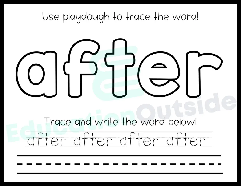 Sight Word Playdough Mats (1st Grade Dolch) - Printable Set