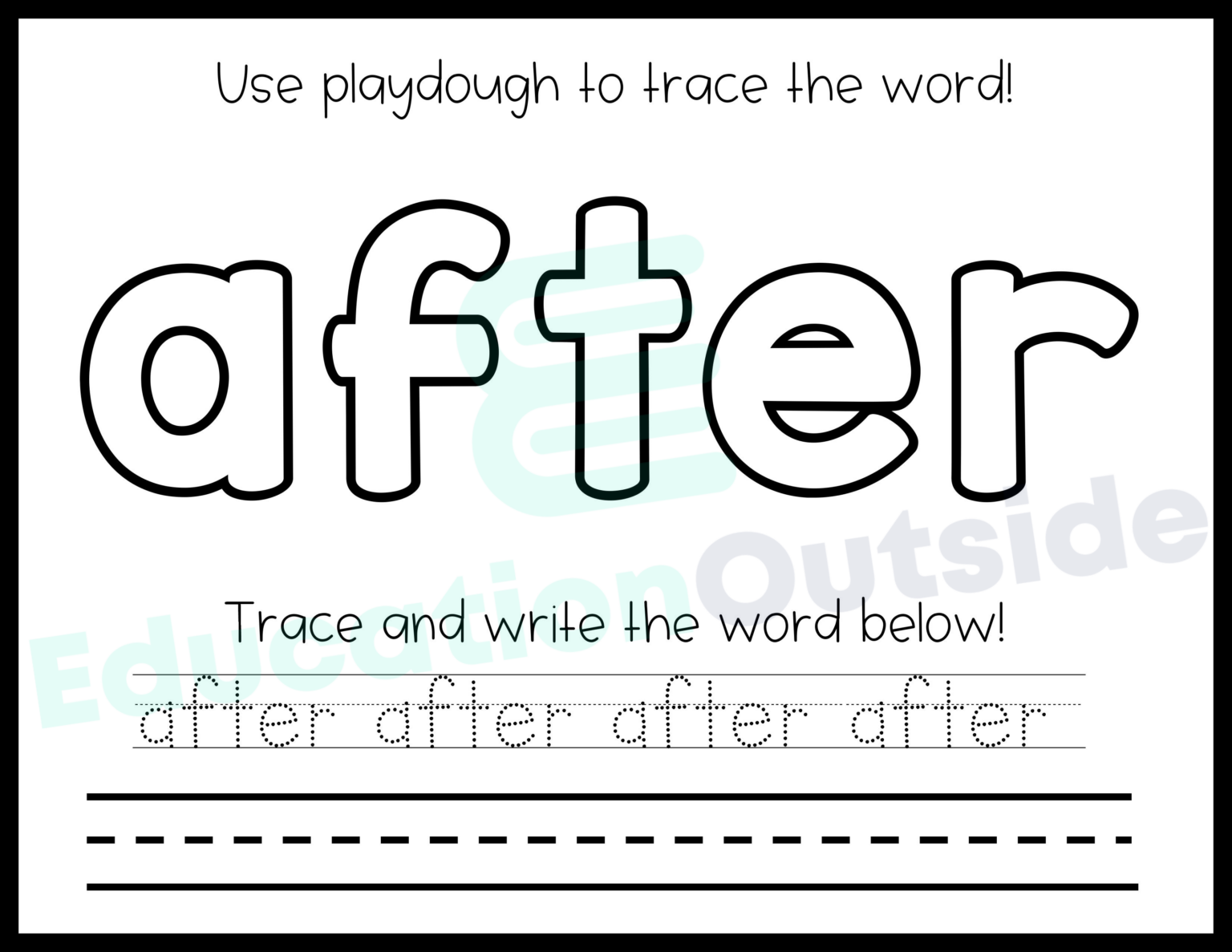 Sight Word Playdough Mats (1st Grade Dolch) - Printable Set