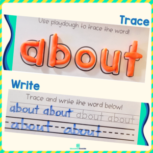 Sight Word Playdough Mats (3rd Grade Dolch) - Printable Set