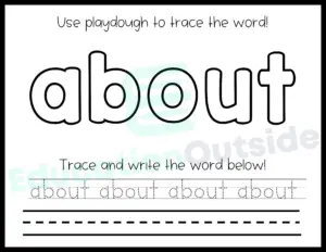 Sight Word Playdough Mats (3rd Grade Dolch) - Printable Set