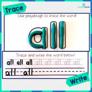 Sight Word Playdough Mats (Fry's Top 26-50) - Printable Set