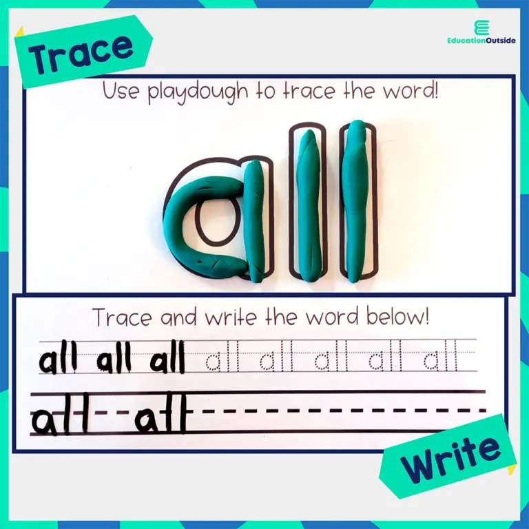 Sight Word Playdough Mats (Fry's Top 26-50) - Printable Set