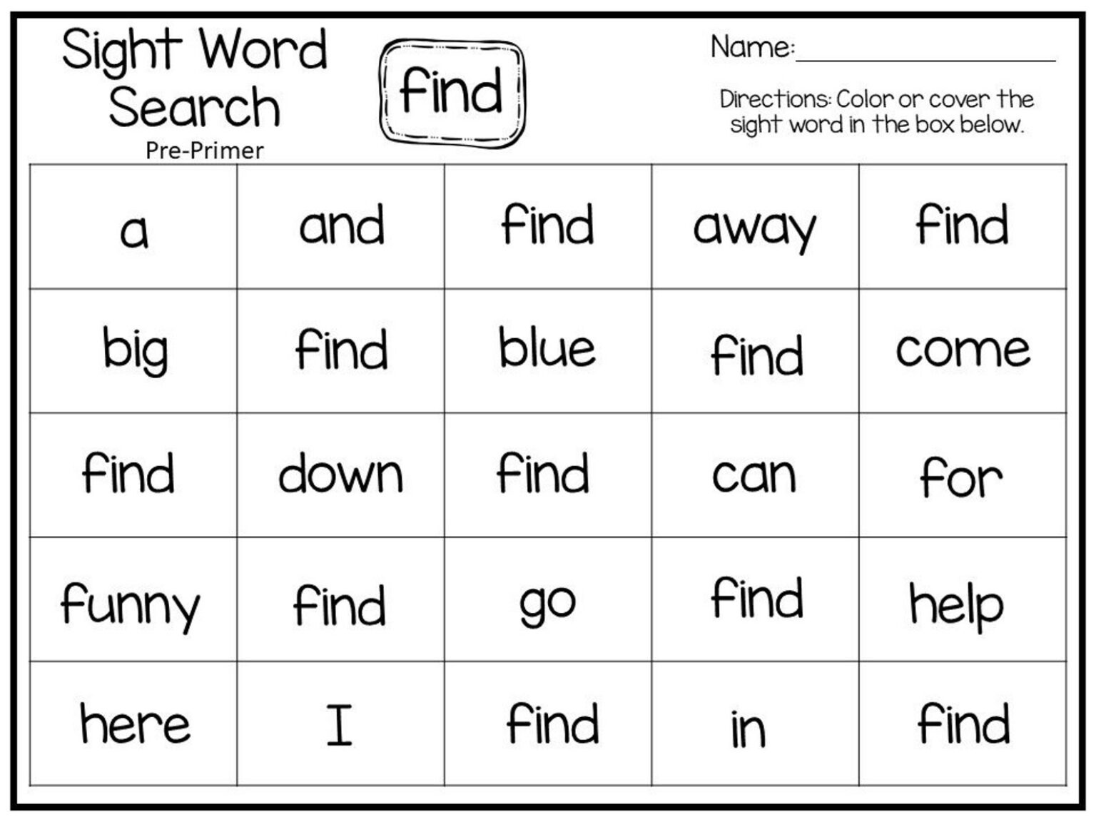 10 SUPER FUN Sight Word Worksheets for the School Year - 2023 Round-up ...