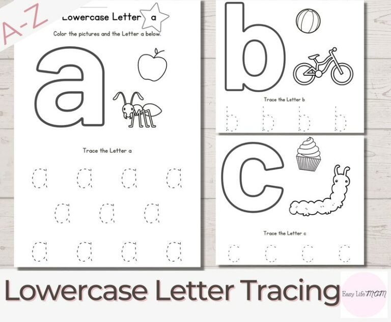 5 NO PREP Lowercase Tracing Worksheets to Improve Letter Recognition ...